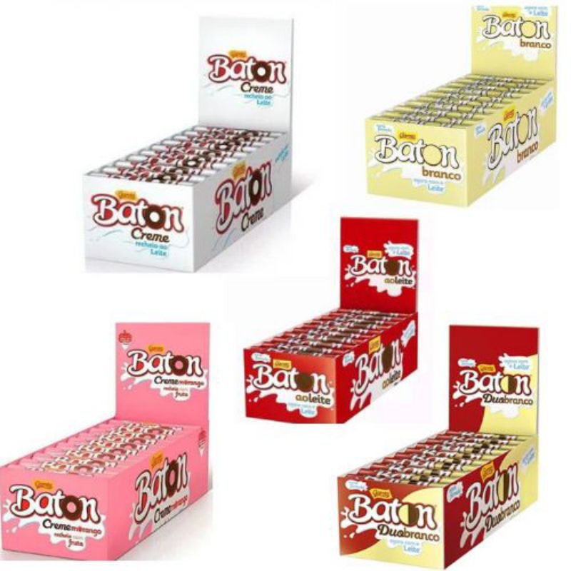 Chocolate Baton Garoto | DUO BRANCO, CHOC. AO LEITE, CHOC. BRANCO ...