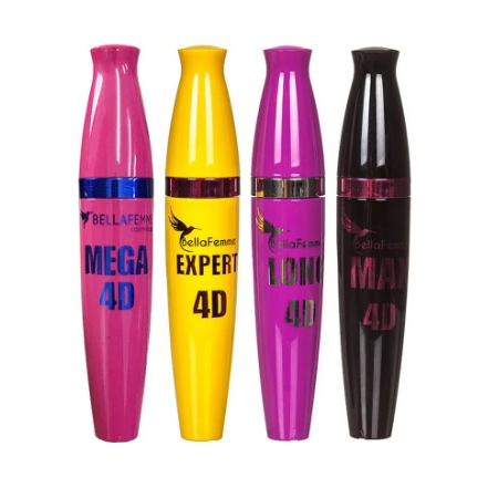 Rímel Máscara de cílio 4D Bella Femme mais volume à prova d’água | Shopee Brasil