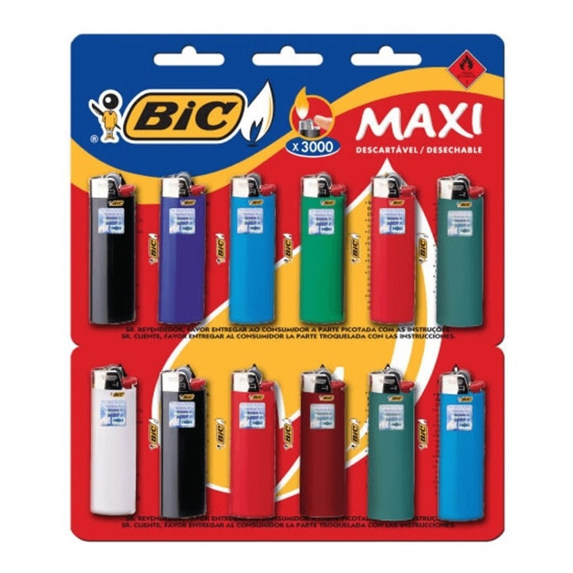 Cartela Bic maxi / Bic mini C/ 12 unidades - BIC | Shopee Brasil