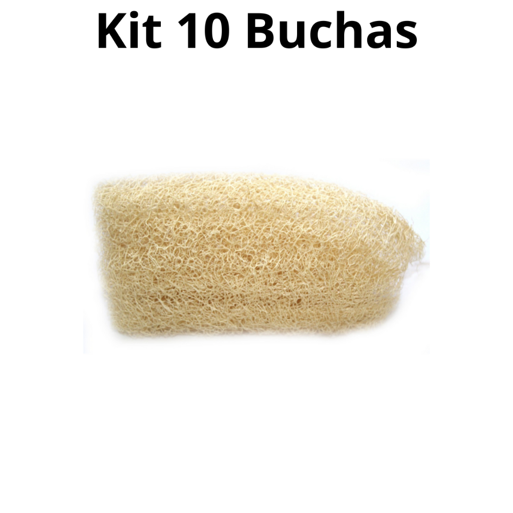 Bucha Vegetal Natural Para Banho Kit 10 Buchas 100% Natural | Shopee Brasil