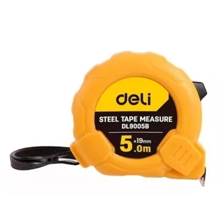 Trena Manual Deli 5 Metros X 19mm C/ Trava - Dl9005b | Shopee Brasil