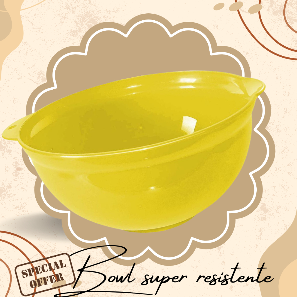 Bowl Bol Tigela Amarelo para fazer Bolos Massas em geral | Shopee Brasil