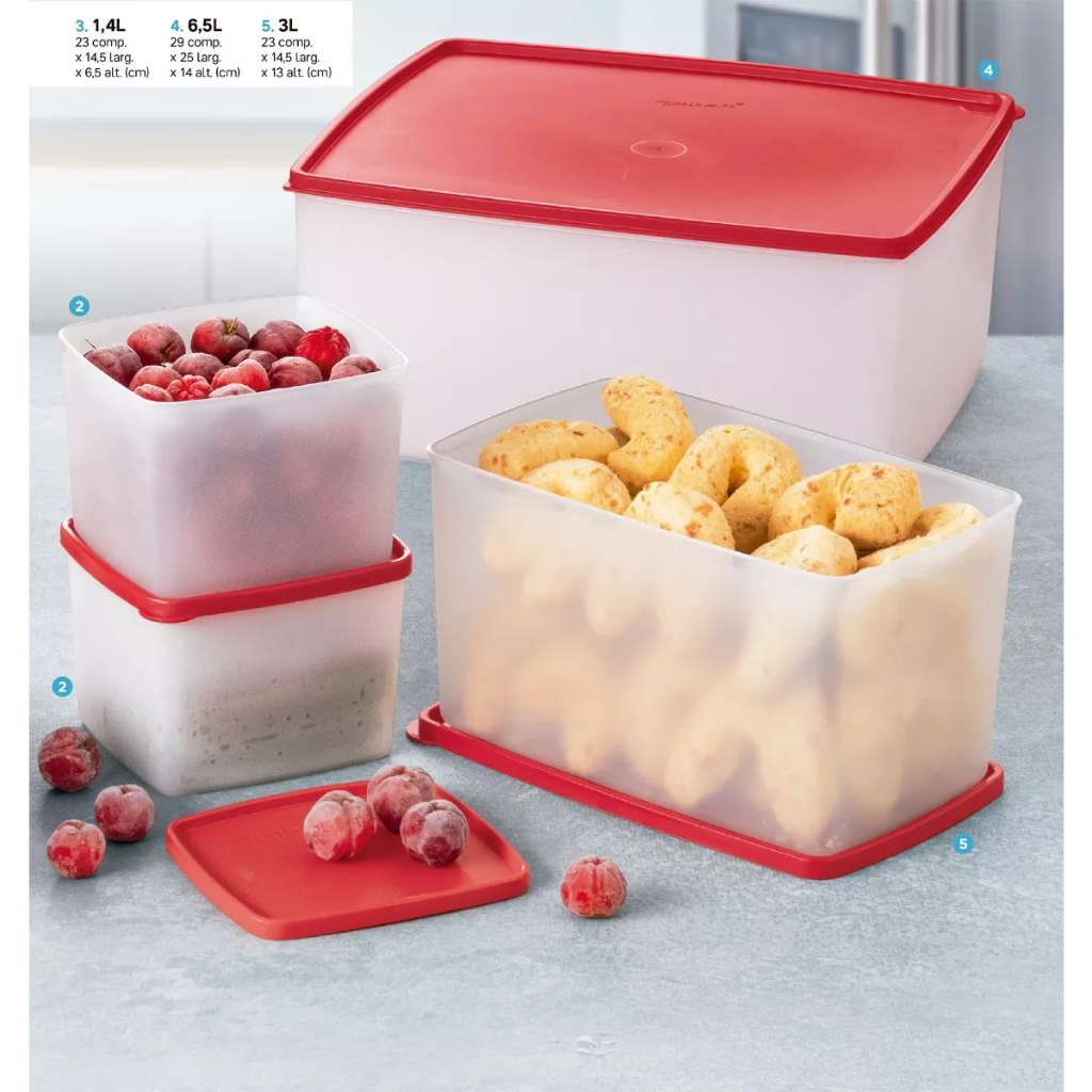 TUPPERWARE BEA potes freezer 4 peças | Shopee Brasil