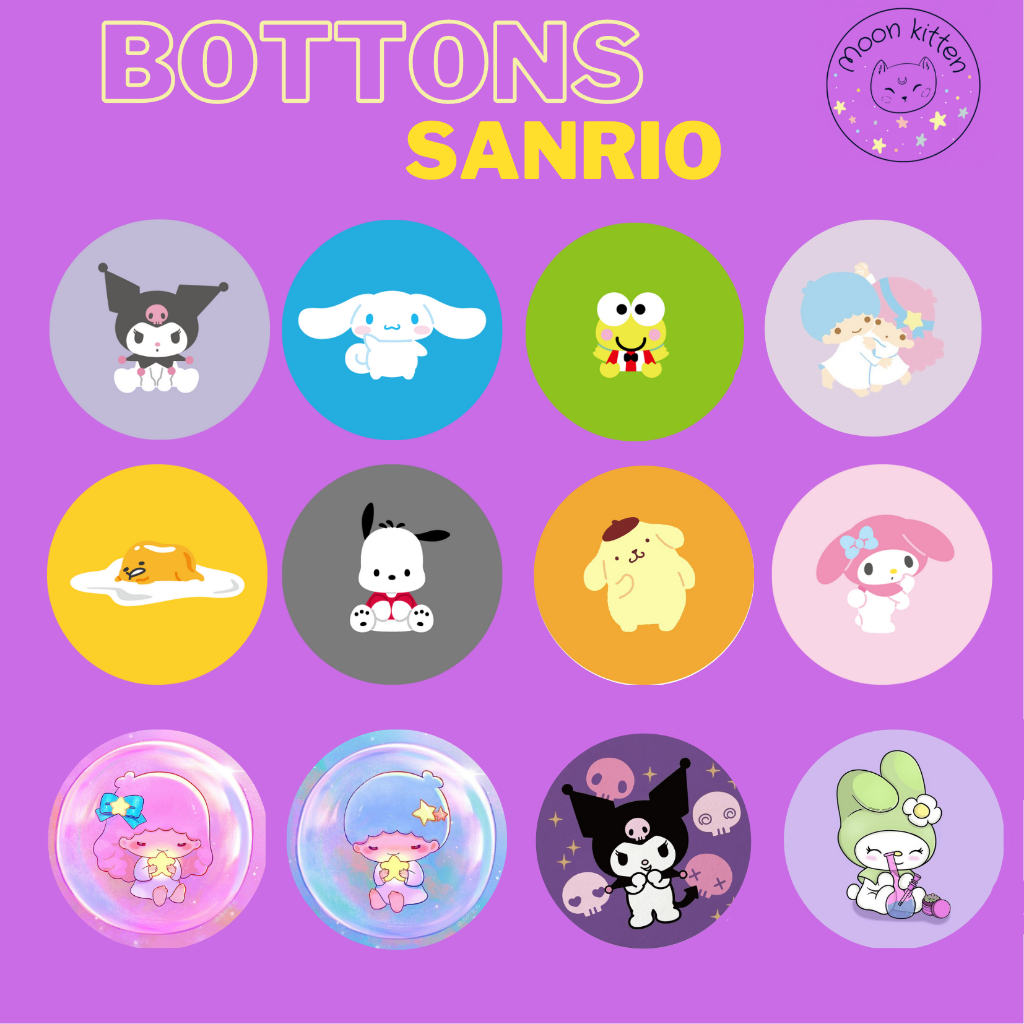 bottons sanrio | Shopee Brasil