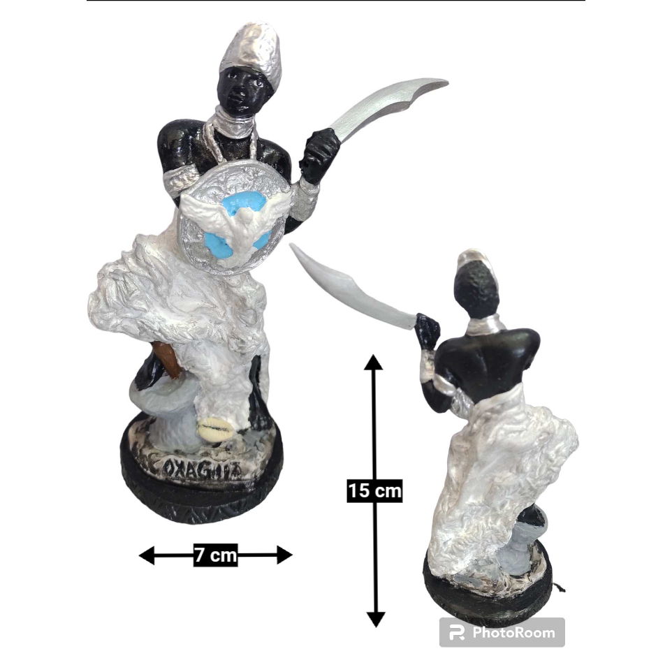 Imagem religiosos Orixá Oxaguian Oxaguiã Umbanda Candomblé 15cm resina ...