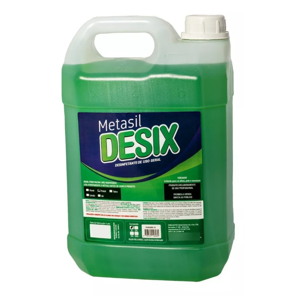 Bactericida Concentrado Desix Frutal Desinfetante De Uso Geral 5 Litros ...