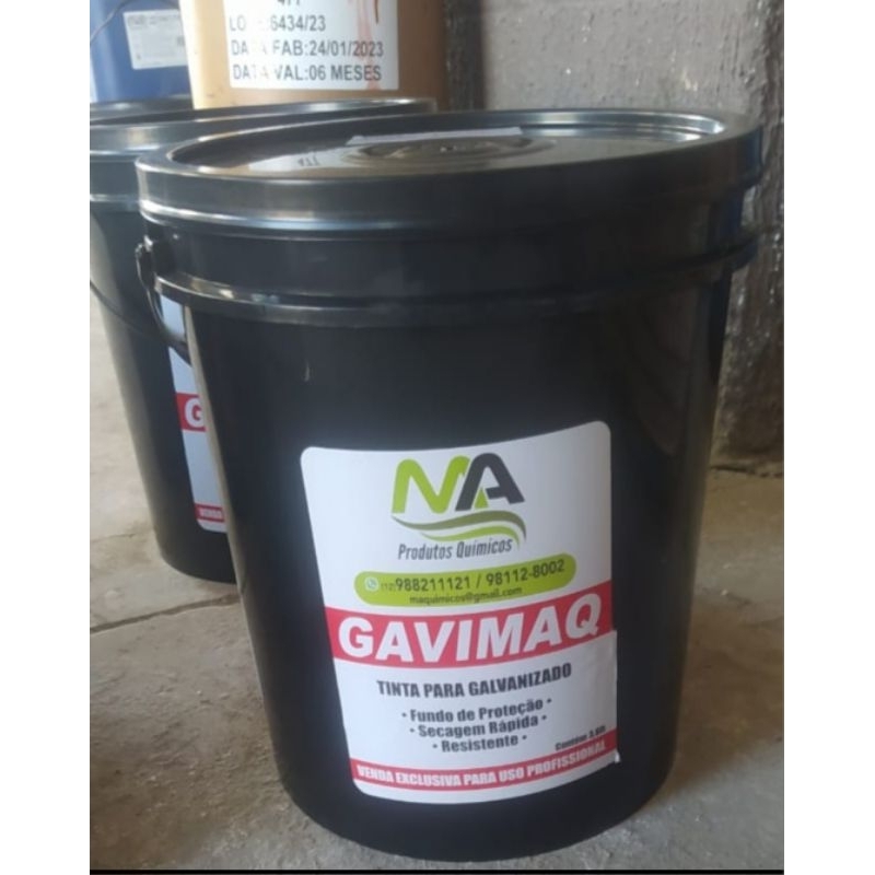 Tinta Galvanizada GALVIMAQ Preto 18lt | Shopee Brasil