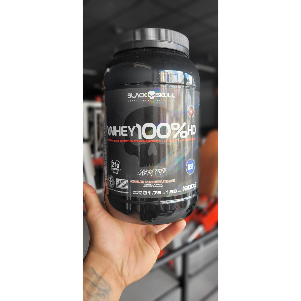 WHEY Protein 100% HD BLACK SKULL 900G (WPC, WPI E WPH) | Shopee Brasil