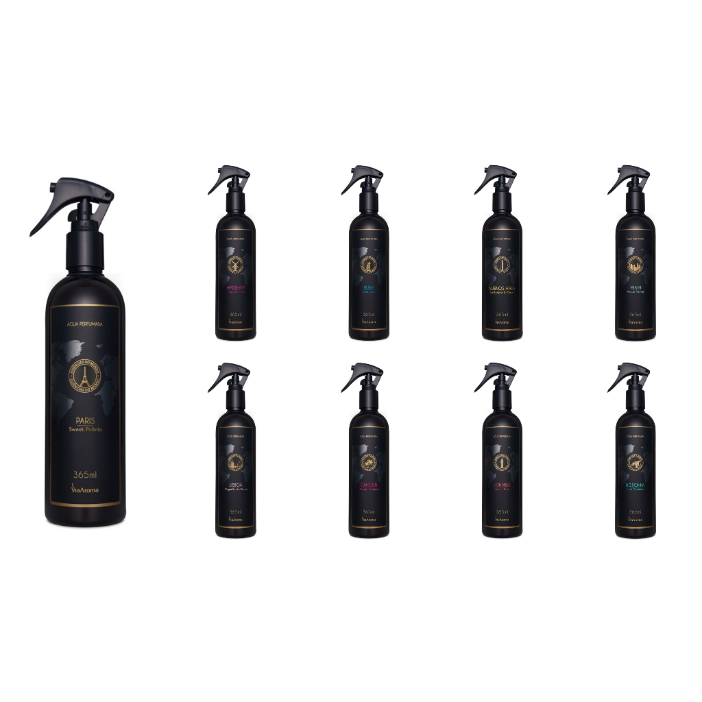 Água perfumada Via Aroma 365ml Linha Mundo - 365ml - Via Aroma | Shopee Brasil