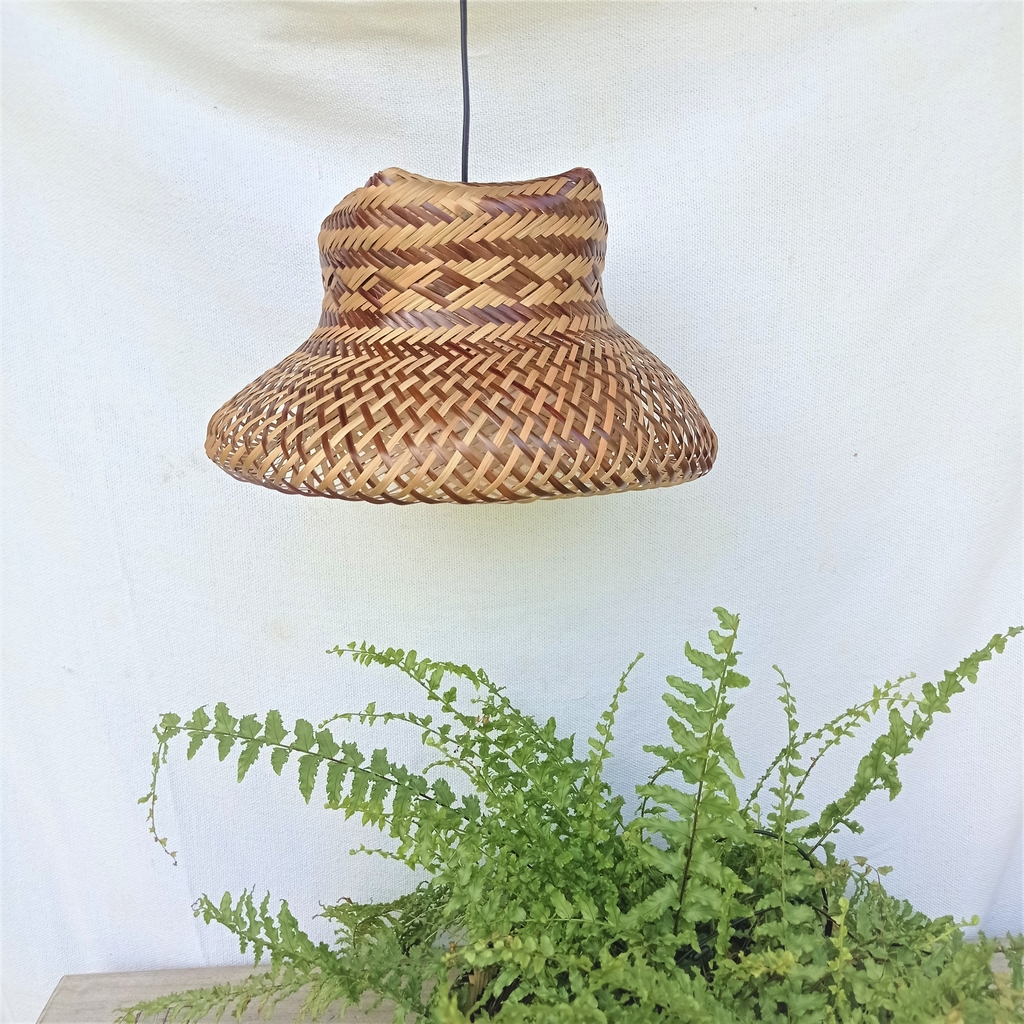 Cesto Luminária de Palha Ticuna - Marrom e Natural | Shopee Brasil