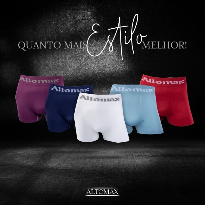 kit 10 Cueca Box / Cueca ADULTO Boxer Masculina Adulto Sem Costura MEN/ALTOMAX Microfibra ...