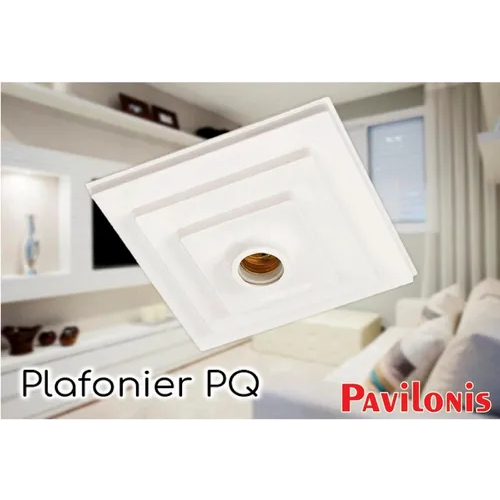 Kit com 5 Plafon para teto PQ Pavilonis quadrado Branco | Shopee Brasil