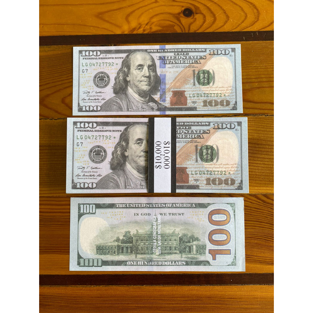 Nota Fake 10 Reais Tamanho real Kit contem 100 unidades | Shopee Brasil