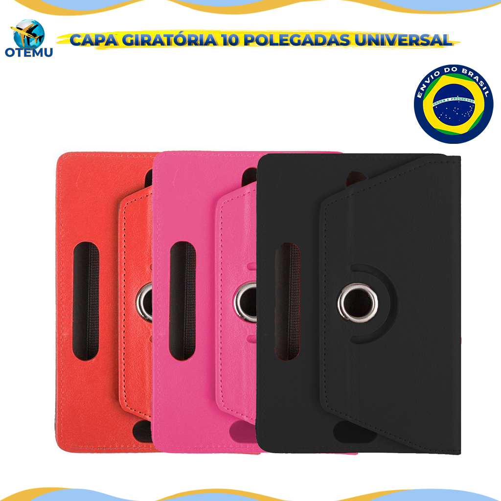 Capa Giratória Universal 10 Polegadas + Película Universal P/ Tablet 10.1 | Shopee Brasil