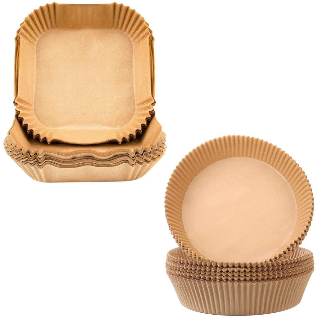kit 25/50/100 Forma Air Fryer Descartável Antiaderente Forro De Papel Vegetal Fritadeira ...