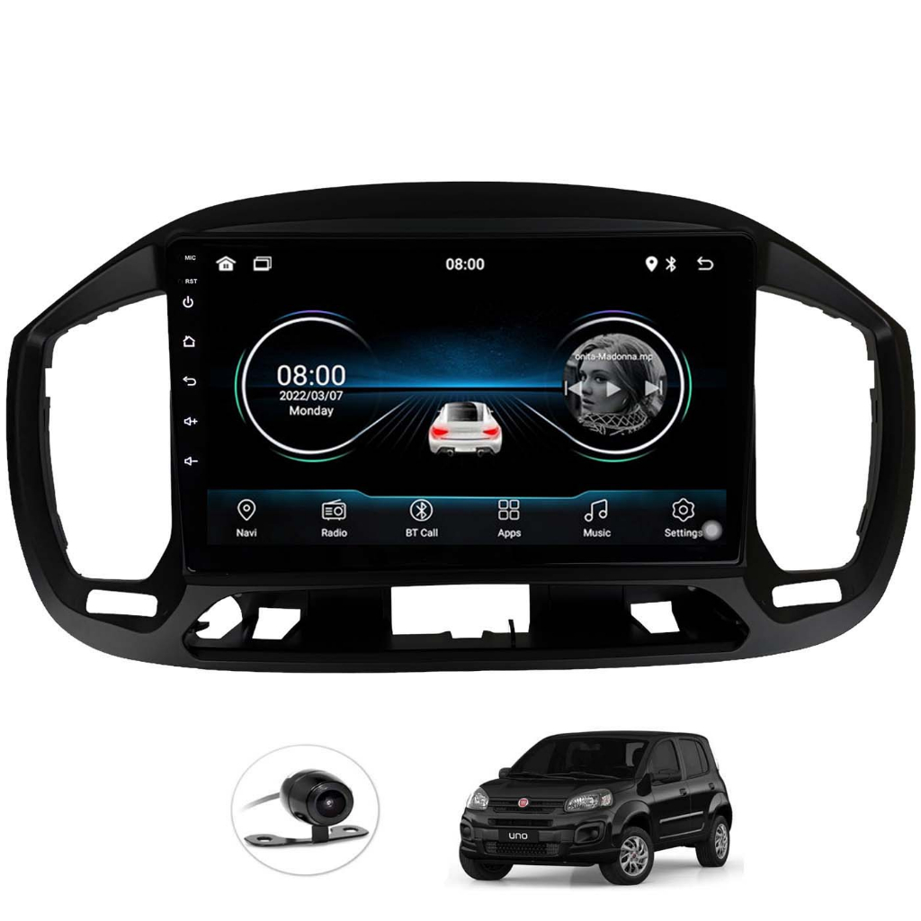 Kit Central Multimidia 9 Polegadas Android Fiat Novo Uno 2015 a 2021 | Shopee Brasil