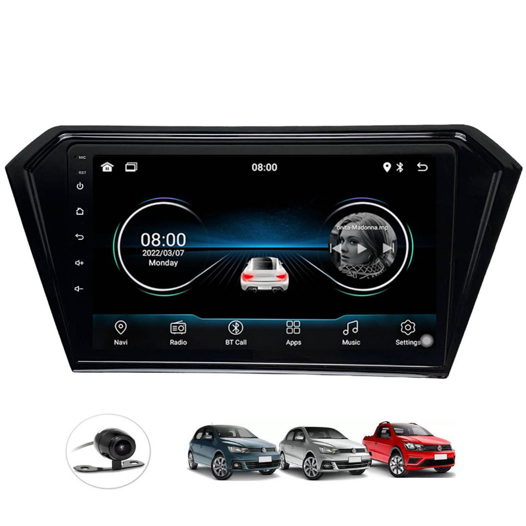 Kit Central Multimidia 9 Polegadas Android VW Gol Saveiro Voyage G7 G8 Black Piano | Shopee Brasil