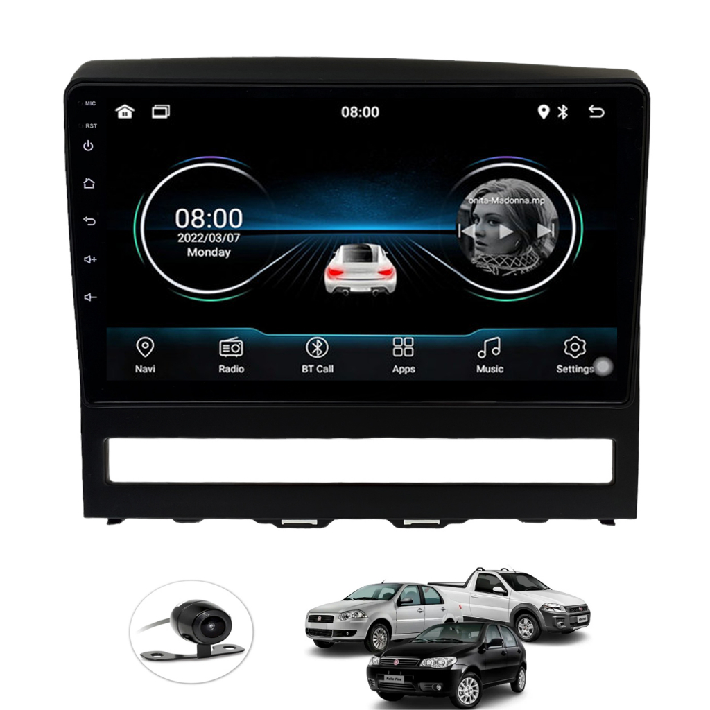 Kit Central Multimidia 9 Polegadas Android Fiat Palio Siena Strada Idea | Shopee Brasil