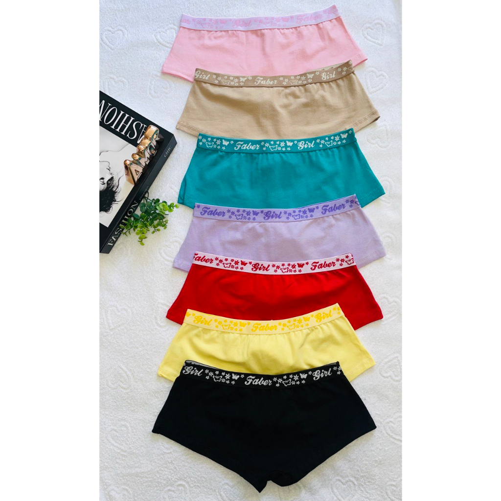 Kit com 10 Calcinha Box Boxer Confort Feminino Adulto Cueca Feminina Lisa Box Feminina Roupa ...