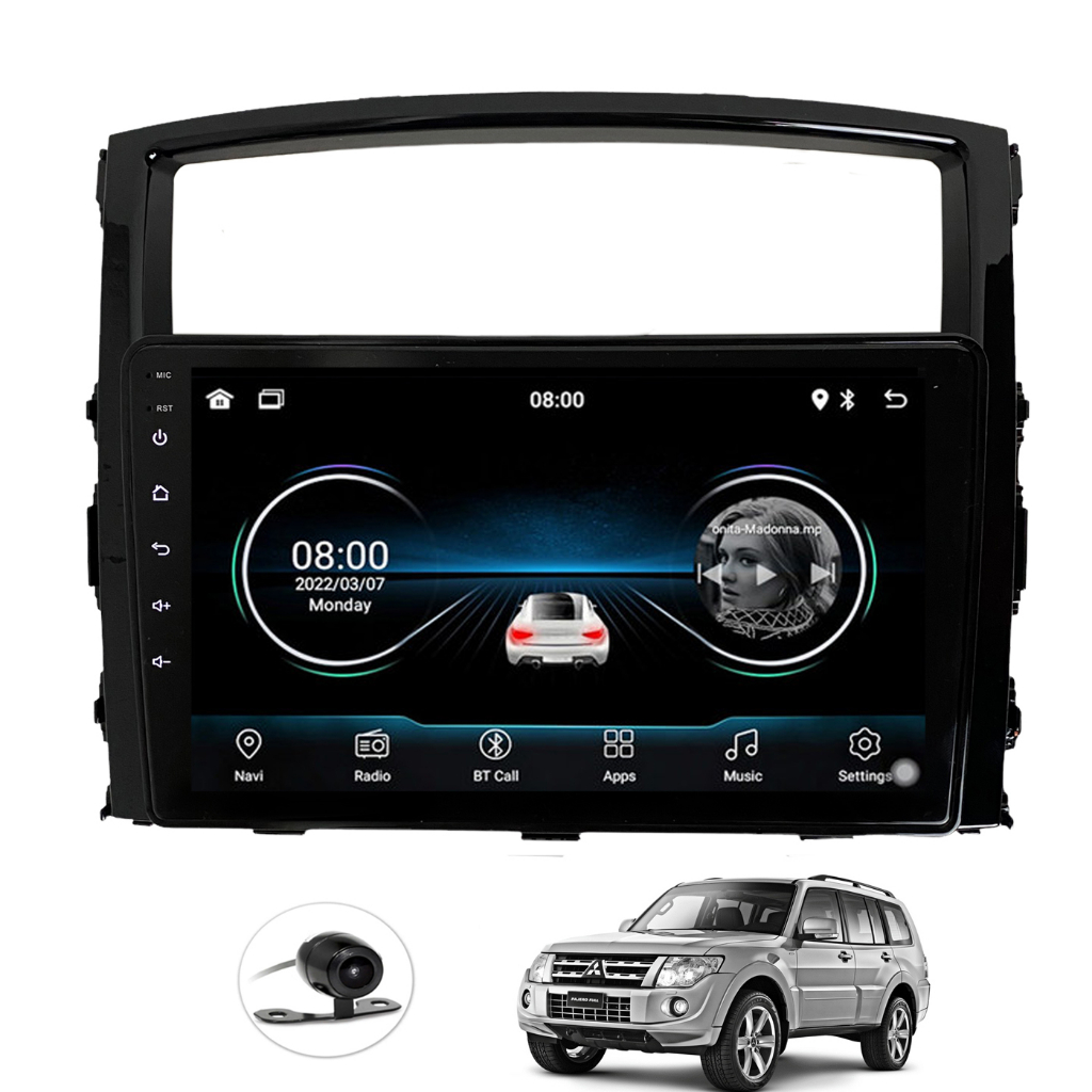 Kit Central Multimidia 9 Polegadas Android Mitsubishi Pajero Full 2008 a 2021 Black Piano ...