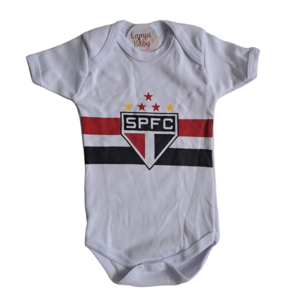 Body de Bebê Temático Time de Futebol São Paulo | Shopee Brasil