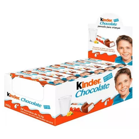 Chocolate Kinder 12,5g CX c/24 uni - FERRERO | Shopee Brasil