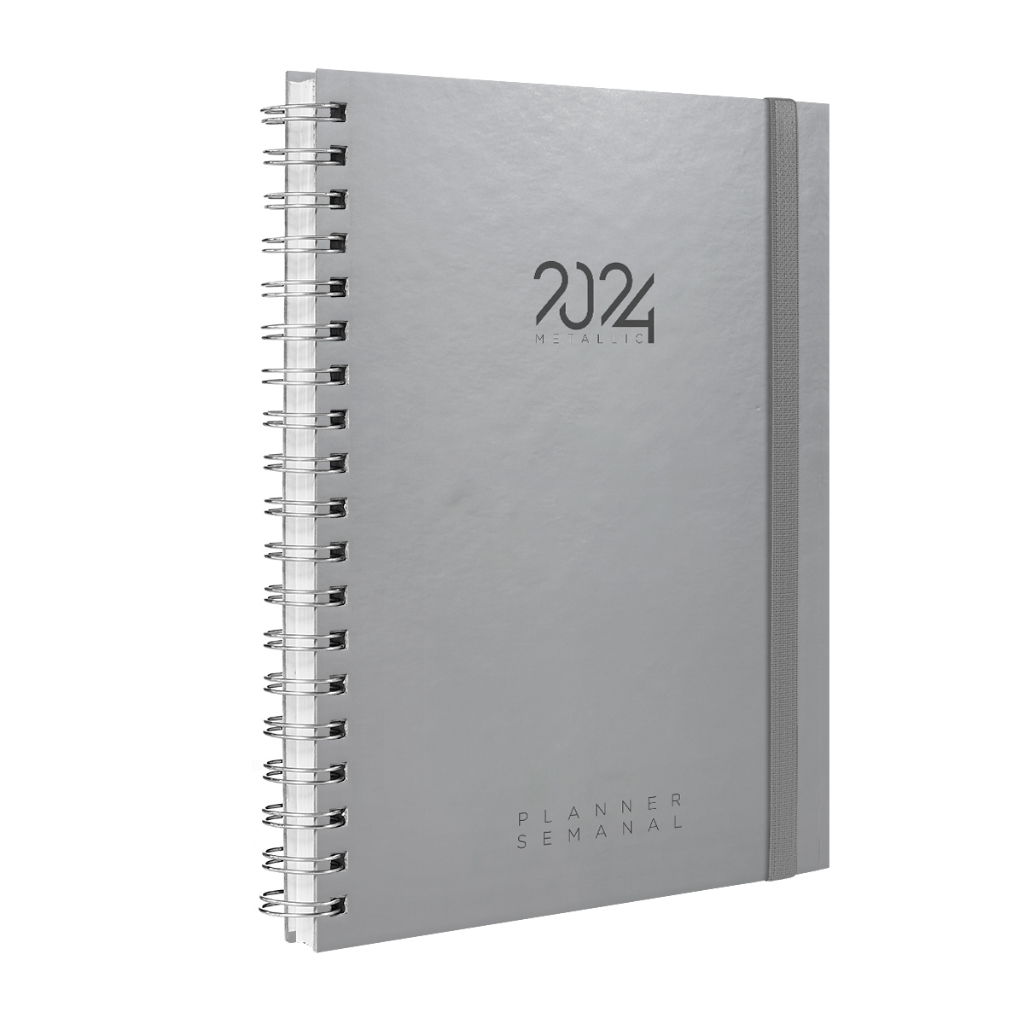 Agenda Plus 2024 Planner Semanal Spot Metallic - Corre Que Ta Baratinho
