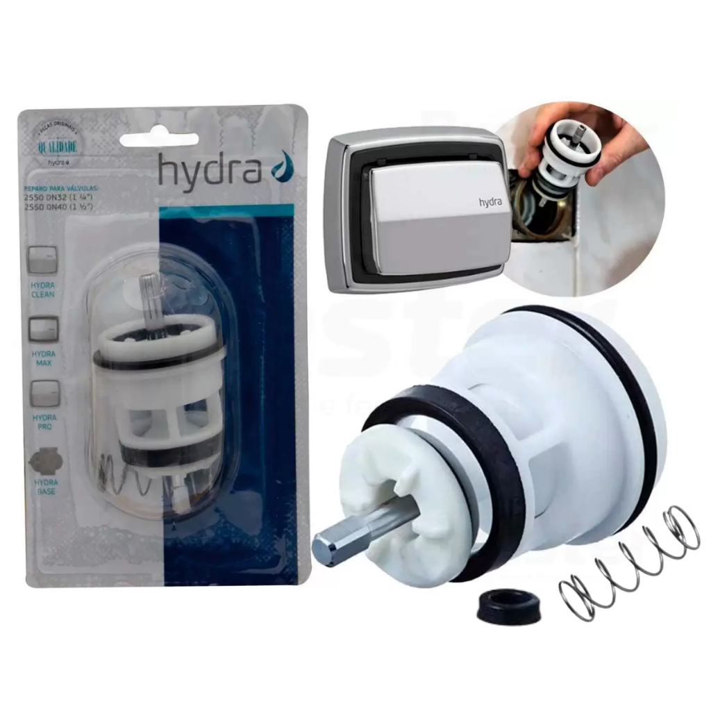 Reparo Válvula Hydra 2550 Max / Clean / Pro Original Dn32/Dn40 - 1 1/2" e 1 1/4" Descarga Vaso ...