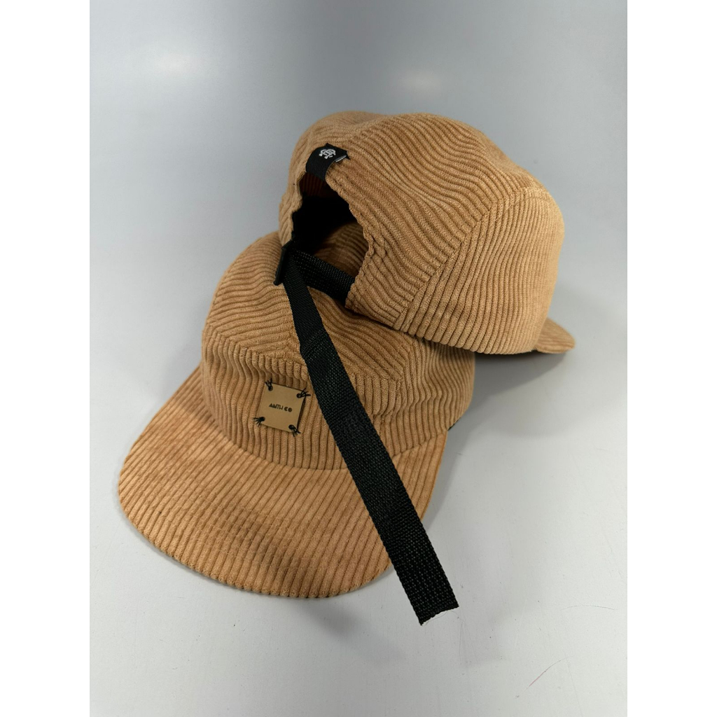Boné Five Panel de Veludo Anth Co Original Strapback Aba Reta Fita Bege ...