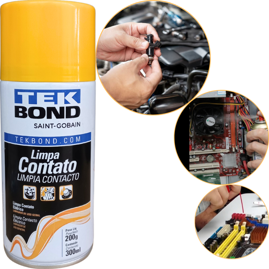 Spray Limpa Contato Elétrico Eletrônico 300ml Tek Bond | Shopee Brasil