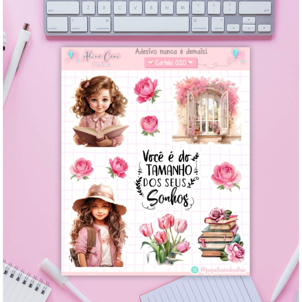 Cartela de adesivo n 010 - Adesivos decorativos para bíblia, devocional ...