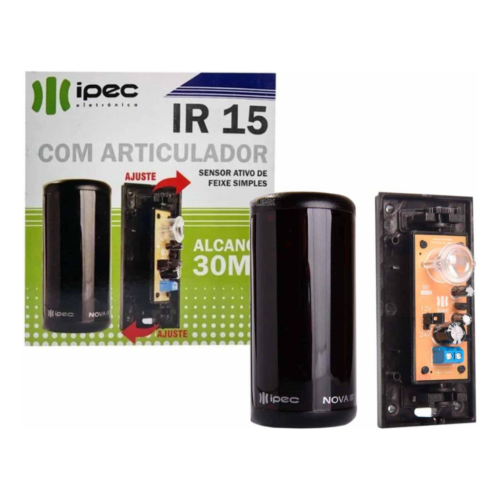 Fotocelula Ir15 Com Articulador Ipec | Shopee Brasil