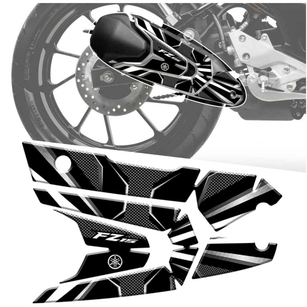 Adesivo Protetor Fz15 Escapamento fz 15 Escape Vermelha Resinado Yamaha ...