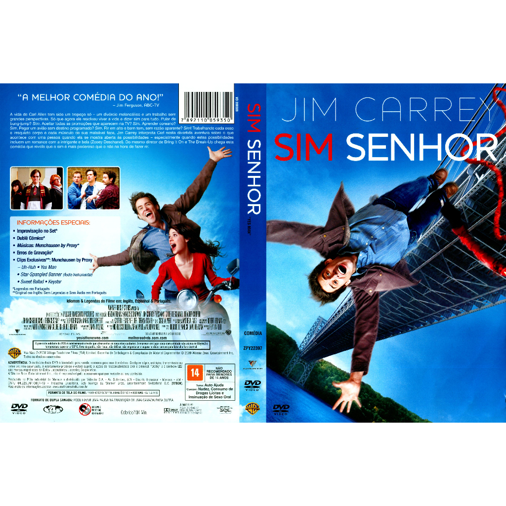 DVD Sim Senhor (Jim Carrey) | Shopee Brasil