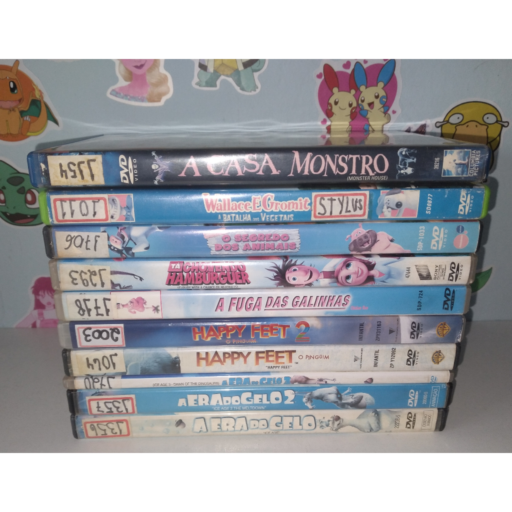 COLEÇÃO 10 FILMES DVD ORIGINAL DE LOCADORA ANIMAÇÕES A CASA MONSTRO O ...