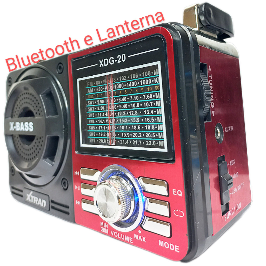 Rádio FM Retrô Vintage Portátil, Entradas para Mp3 Usb, Cartão Sd, Pen Drive. Rádio AM FM SW ...