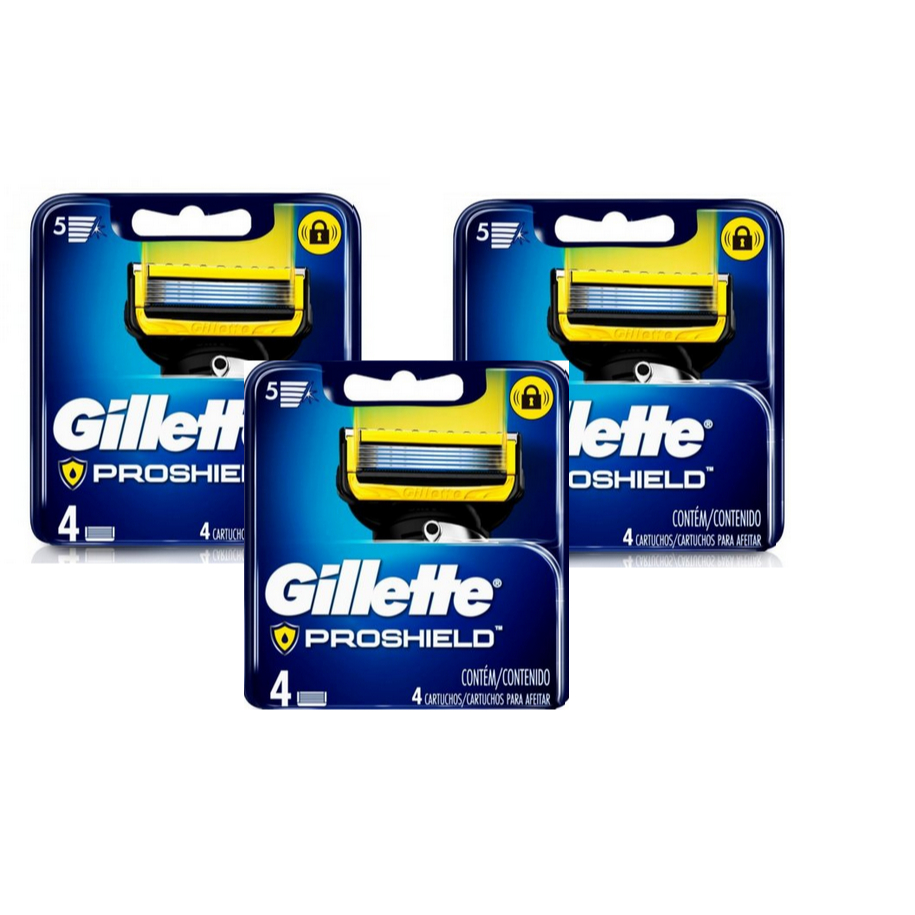 Carga para Aparelho de Barbear Gillette Proshield (c/12 unidades ...
