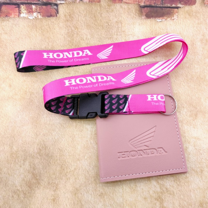 Honda Rosa de Menina Kit Porta Documentos + Cordão Rosa Chaveiro ...