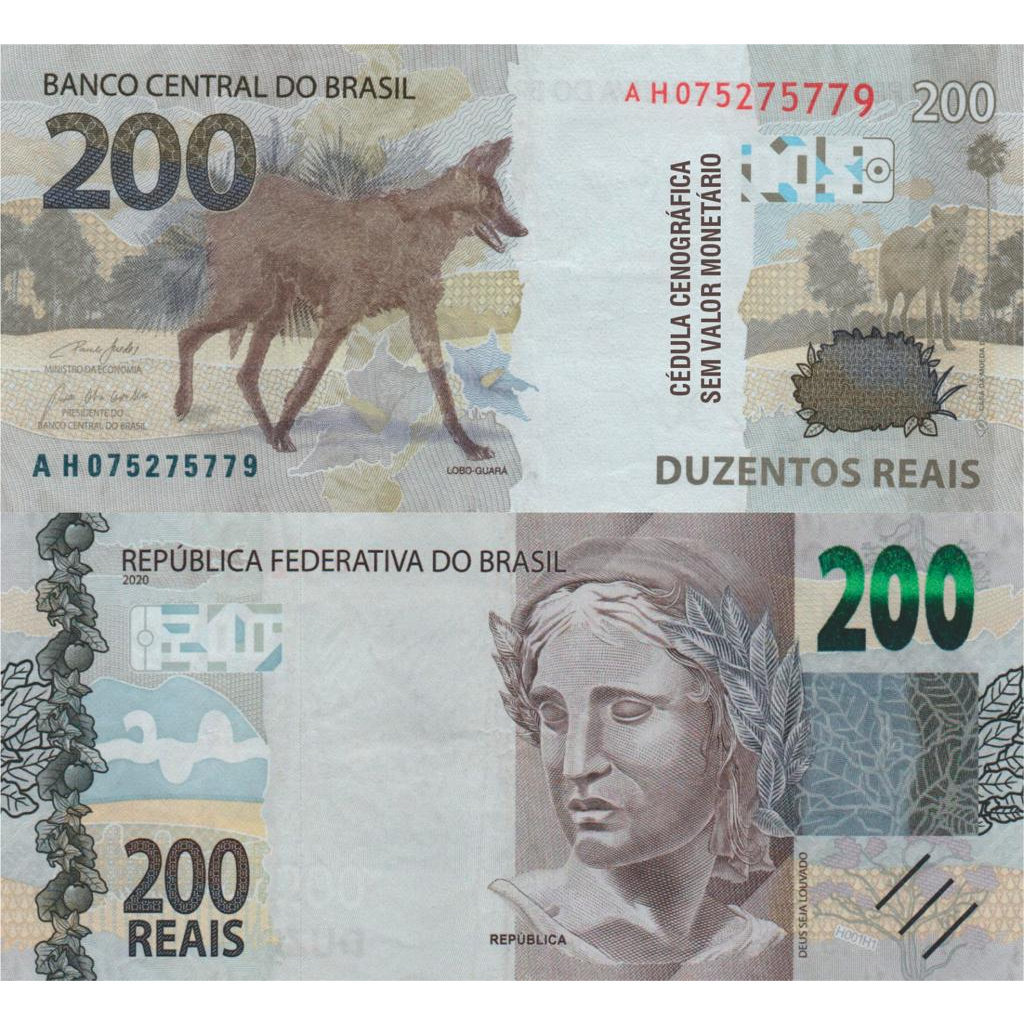 Nota Fake 200 Reais Tamanho Real Kit contem 100 unidades Envio 24h ...