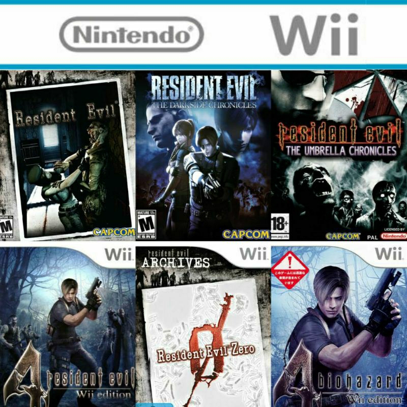 Resident Evil jogos de Nintendo Wii desbloqueado com capinha e encarte ...