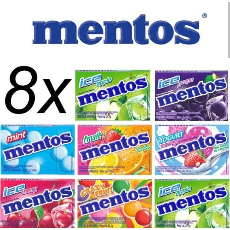 MENTOS ORIGINAL DIVERSOS SABORES!!! | Shopee Brasil