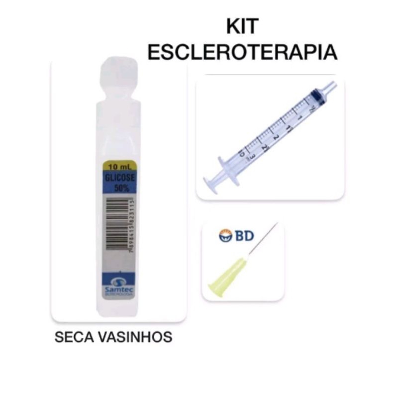 Kit 30 itens/ 10 Glicos 50°/. /10 agulh 13x30/10 Seringa 3 ml(Seca ...