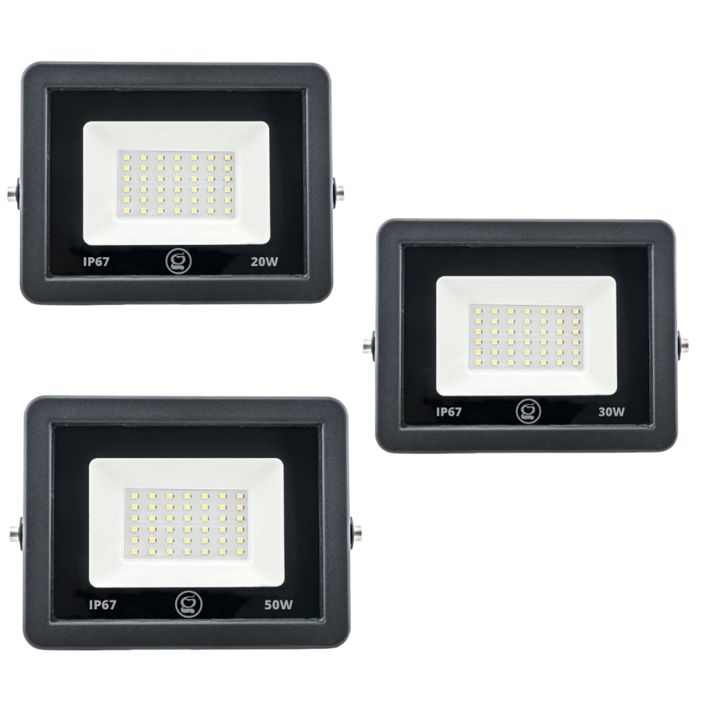 Mini Refletor Led Smd 20w 30w 50w Holofote IP67 Slim Branco Frio 6500k ...