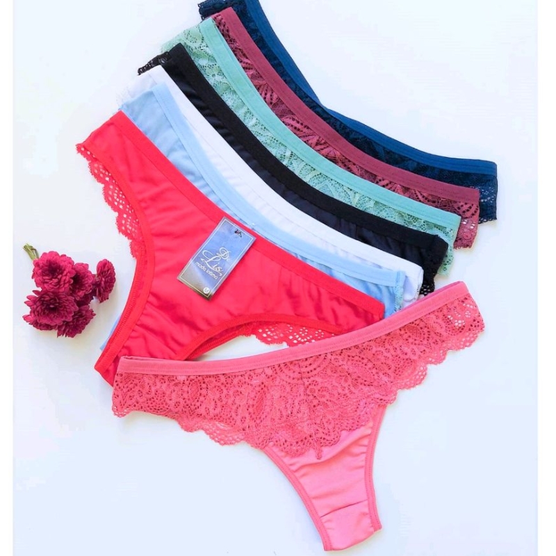 Kit 5 Calcinhas Babi com Renda Atrás | Shopee Brasil