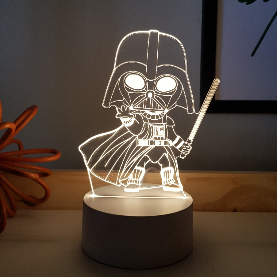 Luminária LED 3D de Mesa / Luz Noturna Presente Criativo / Decoração ...