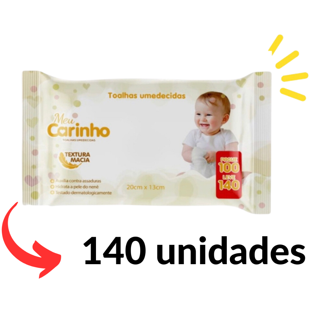 Toalhas Umedecidas Meu Carinho Lencinho Lenços Bebê | Shopee Brasil