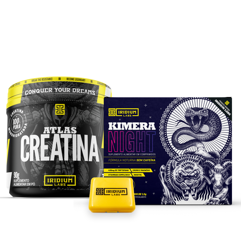 Kit Creatina e Kimera Night e Porta Cápsula - Iridium Labs | Shopee Brasil