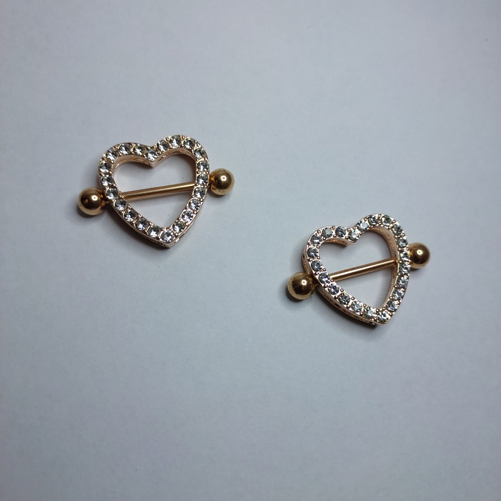 Piercing de mamilo (seios) / Par de Piercing / Aço Cirúrgico | Shopee ...