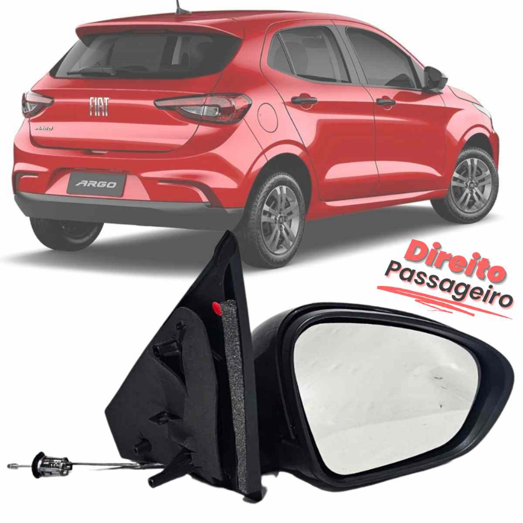 Retrovisor Direito Passageiro Fiat Argo e Cronos 2017 2018 2019 2020 2021 2022 2023 com Controle ...