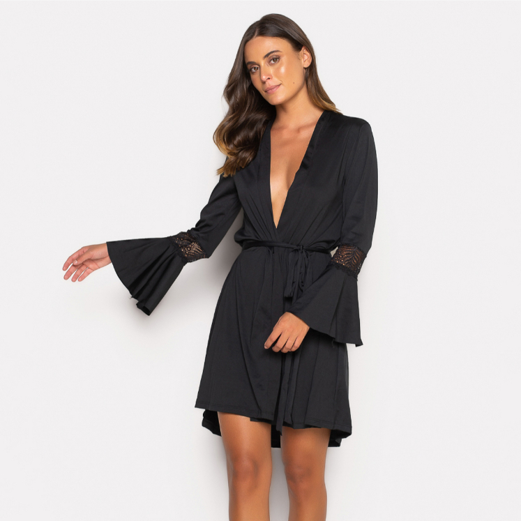 Robe Hobby Madrinha Roupão Feminino Noiva Renda Luxo Hobe Casamento 241 ...